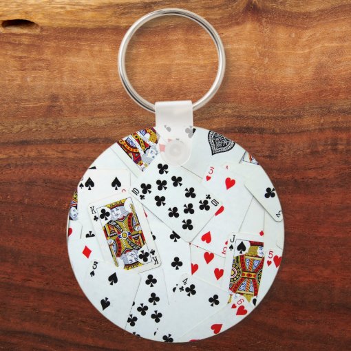 Playing Card games Keychain | Zazzle