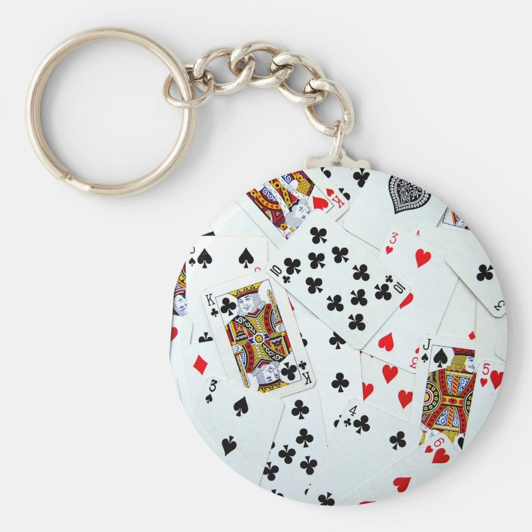 Playing Card games Keychain | Zazzle