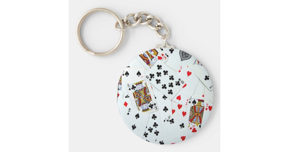 Playing Card games Keychain | Zazzle