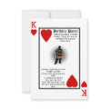 Playing Card King Photo Birthday Party Invitation | Zazzle