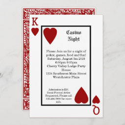Playing Card King/Queen Personalized Invitations | Zazzle