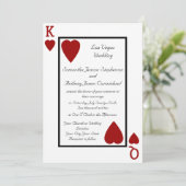 Playing Card King/Queen Wedding Invitations | Zazzle
