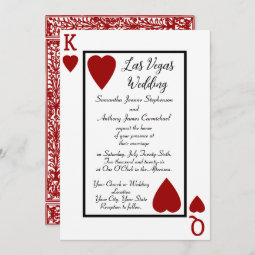Playing Card King/Queen Wedding Invitations | Zazzle