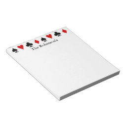Playing Card Score Pad ~ Personalized | Zazzle