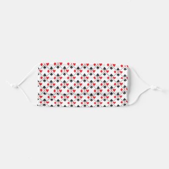 Playing Card Suit Symbol Poker Adult Cloth Face Mask | Zazzle
