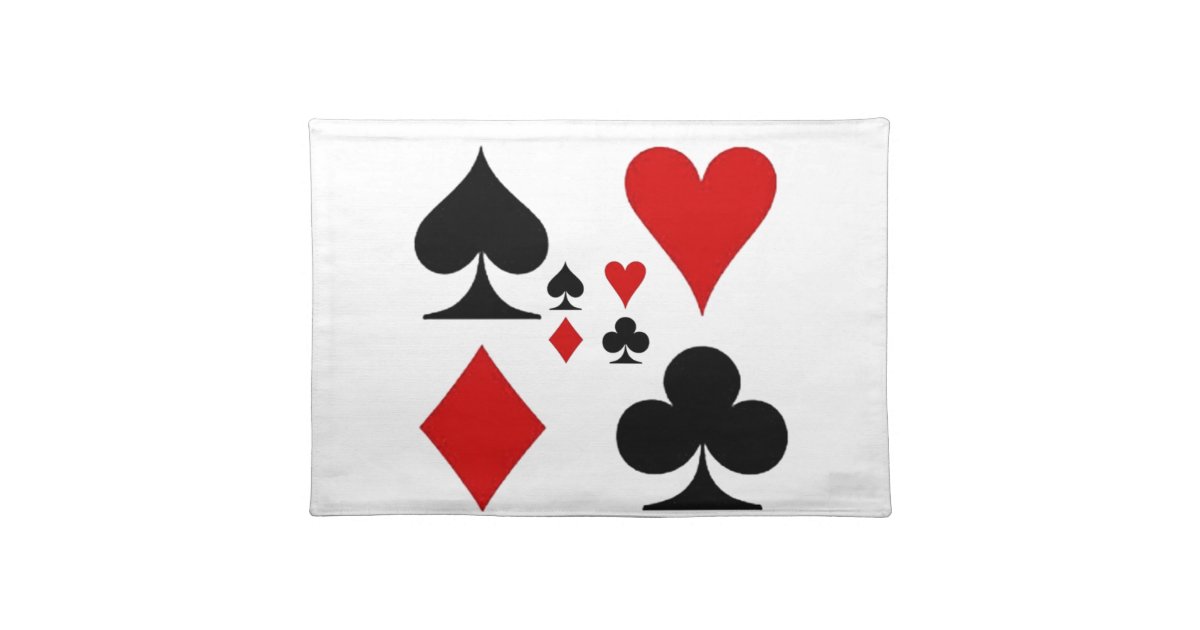 PLAYING CARD SUITES GIFTS PLACEMAT | Zazzle