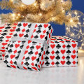 Playing Card Suits Hearts Diamonds Spades Clubs Wrapping Paper | Zazzle