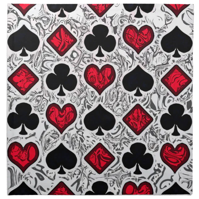 PLAYING CARD SUITS Napkins | Zazzle