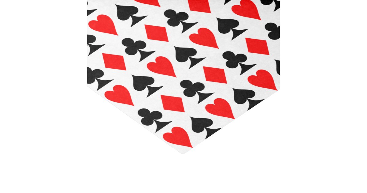 Playing Card Suits Pattern Tissue Paper | Zazzle