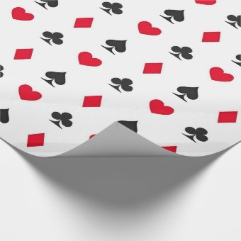 Playing Card Suits Pattern Wrapping Paper | Zazzle