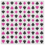 Poker Playing Card Suit Pattern Fabric | Zazzle