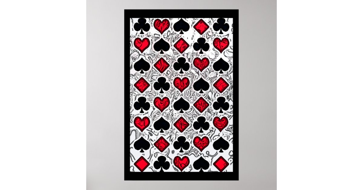 PLAYING CARD SUITS Poster | Zazzle