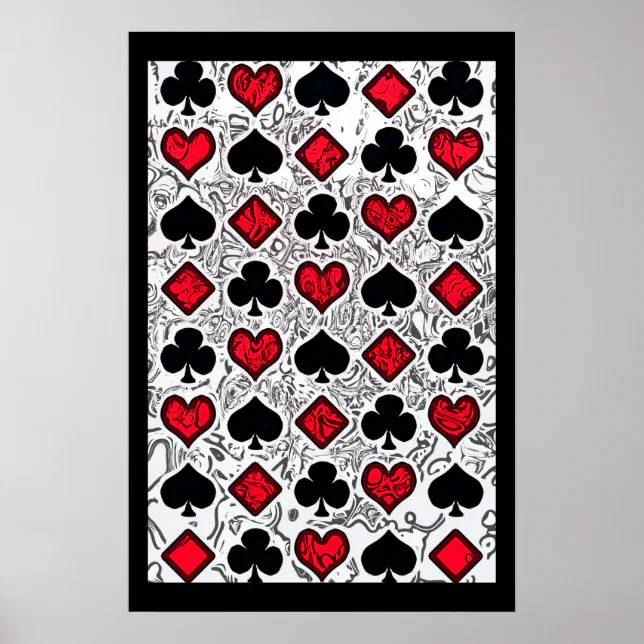 PLAYING CARD SUITS Poster | Zazzle