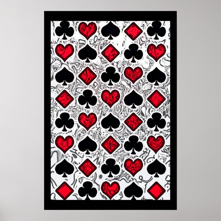PLAYING CARD SUITS Poster | Zazzle