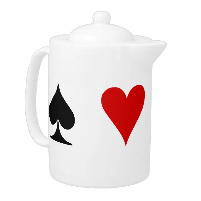 Playing Card Suits Teapot | Zazzle