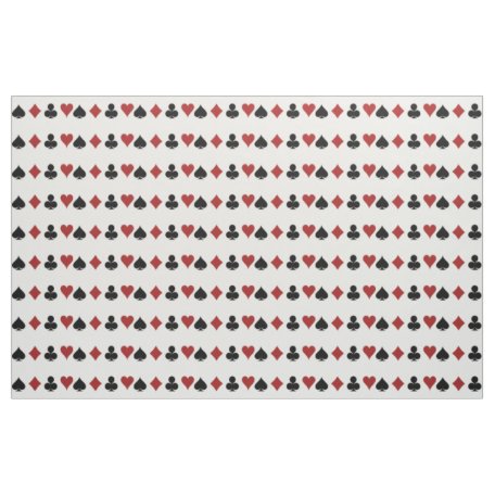 Sprayed Playing Card Suits Fabric | Zazzle
