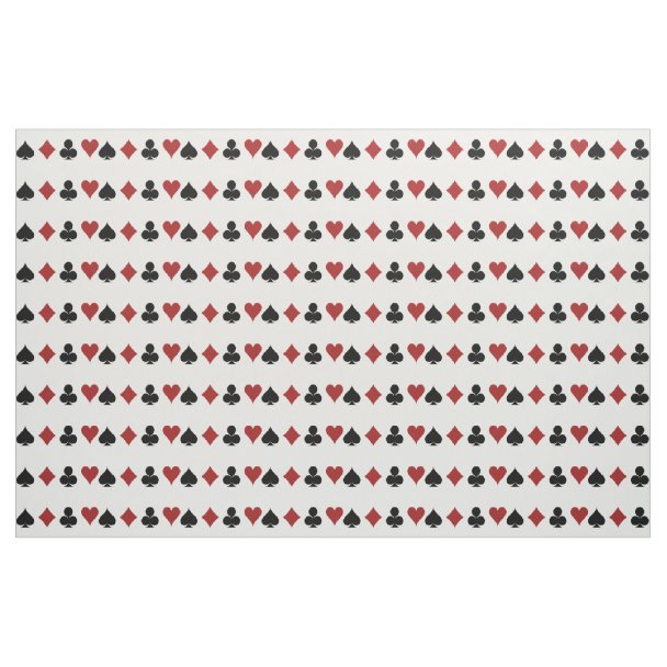 Sprayed Playing Card Suits Fabric | Zazzle