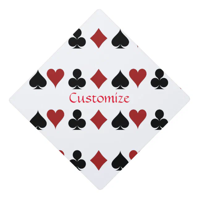 Playing Card Suits Thunder_Cove Graduation Cap Topper | Zazzle