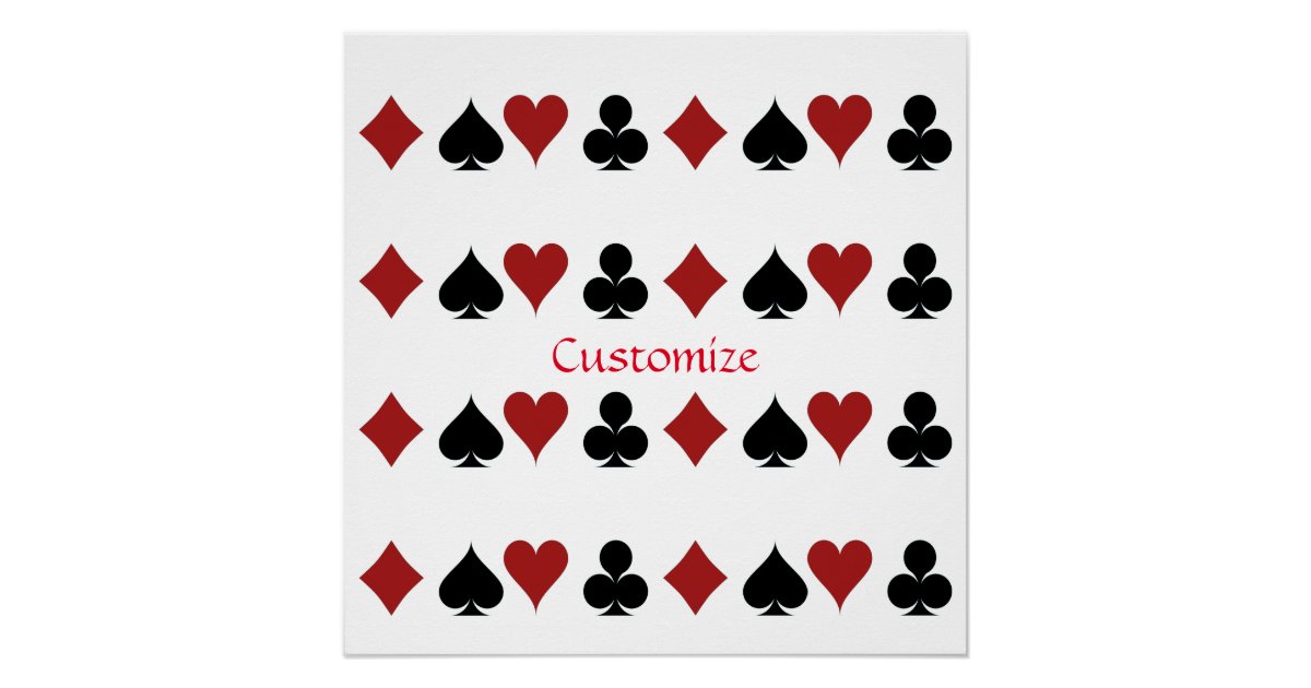 Playing Card Suits Thunder_Cove Poster | Zazzle