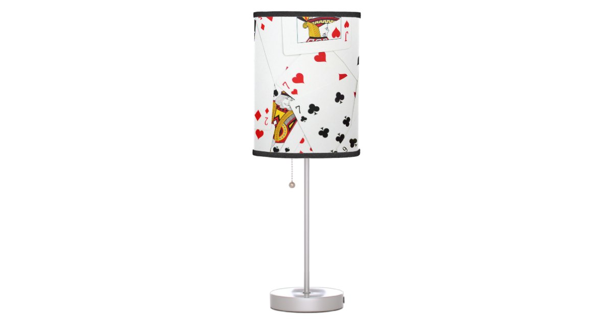 Playing Cards Collection Table Lamp | Zazzle