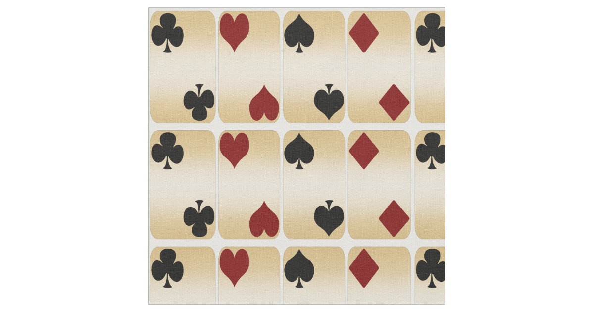 Playing Cards Fabric | Zazzle