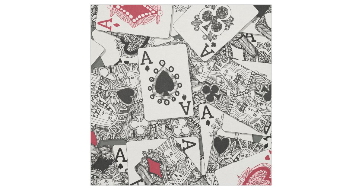 playing cards fabric | Zazzle