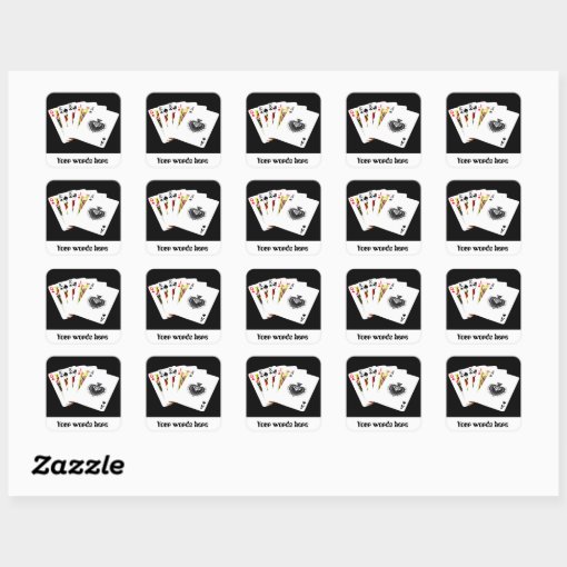 Playing cards gambling customizable sticker | Zazzle