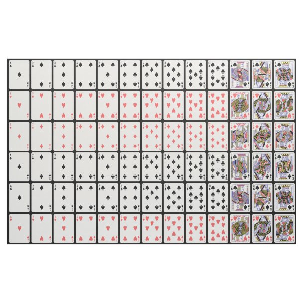 Deck Of Scattered Playing Cards, Fabric | Zazzle.com
