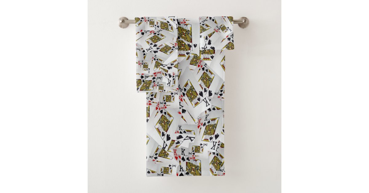 Playing Cards Kings Layered, Bath Towel Set | Zazzle
