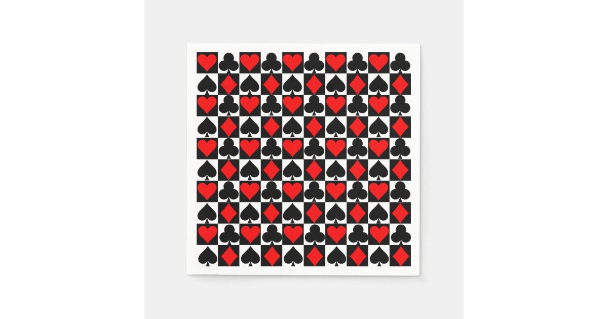 Playing cards napkins | Zazzle