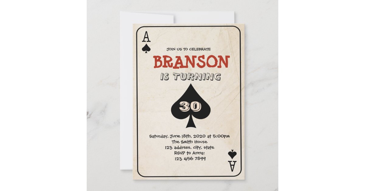 Playing cards party invitation | Zazzle