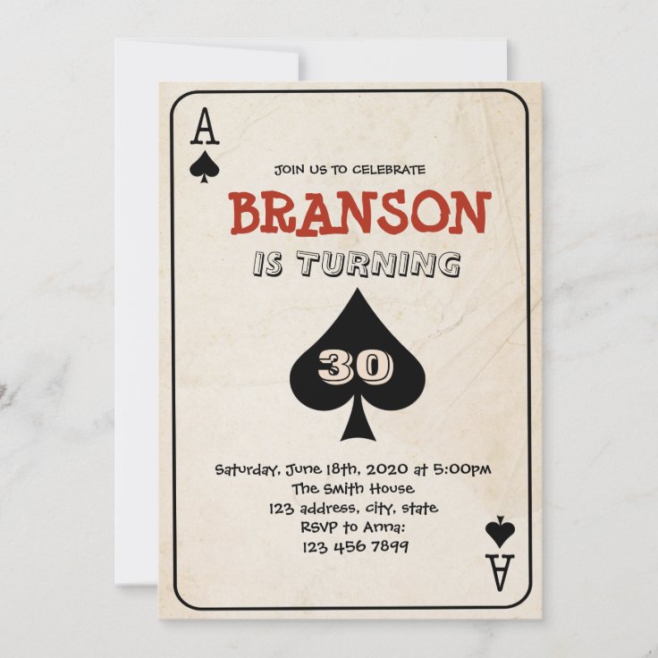 Playing cards party invitation | Zazzle