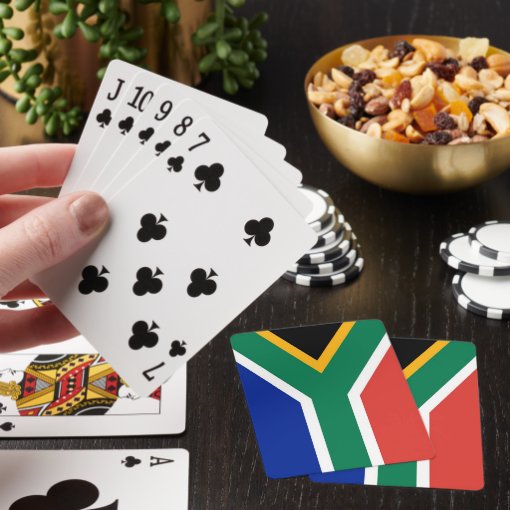 Playing Cards with Flag of South Africa | Zazzle