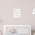 Playroom Numbers Pastel Rainbow Poster | Zazzle