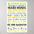 Playroom Rules Subway Art Poster | Zazzle.com