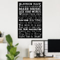 Playroom Rules Subway Art Poster | Zazzle
