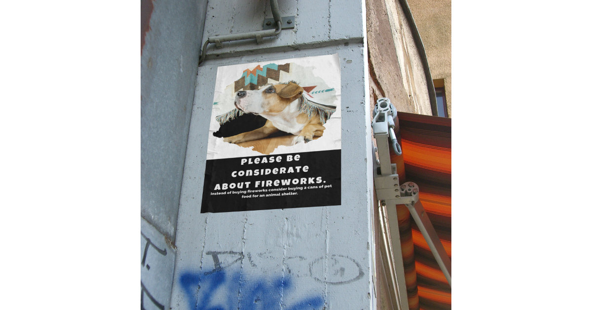 Please Be Considerate About Fireworks Poster | Zazzle