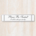 "Please Be Seated!" Door Sign | Zazzle