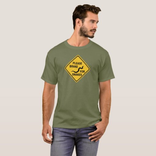 Please Brake For Snakes, Traffic Sign, Canada T-Shirt | Zazzle