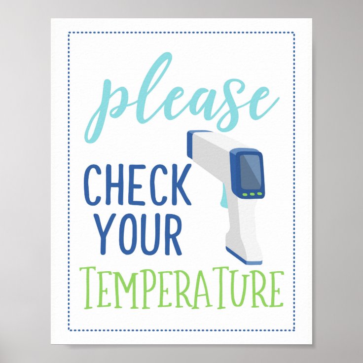 Please Check your Temperature Poster | Zazzle