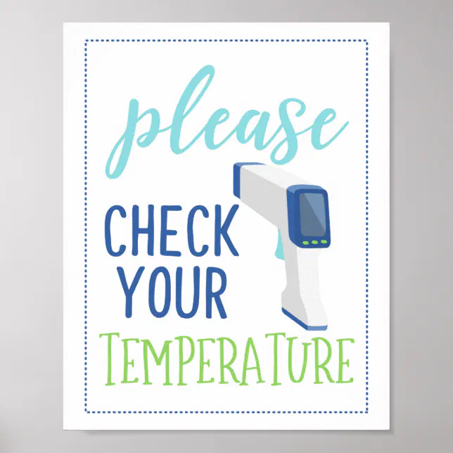 Please Check your Temperature Poster | Zazzle
