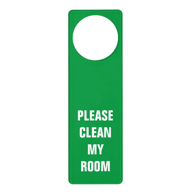 Please clean my room hotel room sign door hanger | Zazzle