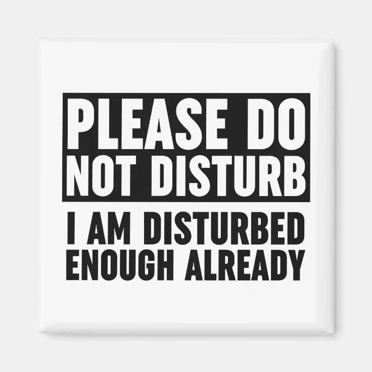Please Do Not Disturb I Am Disturbed Enough Magnet Zazzle