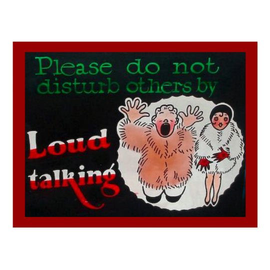 Please Do Not Disturb Others By Loud Talking Postcard | Zazzle.com