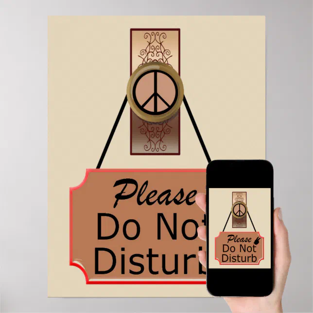 Please Do Not Disturb Poster | Zazzle
