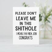 please don't leave me... Funny coworker leaving Announcement | Zazzle