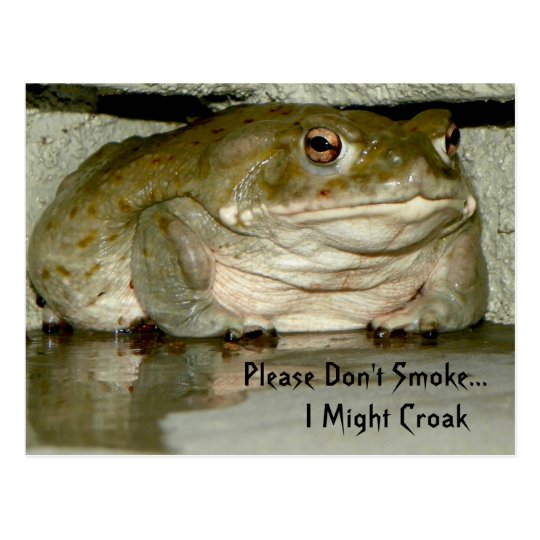Please Don't Smoke...I Might Croak Postcard | Zazzle.com