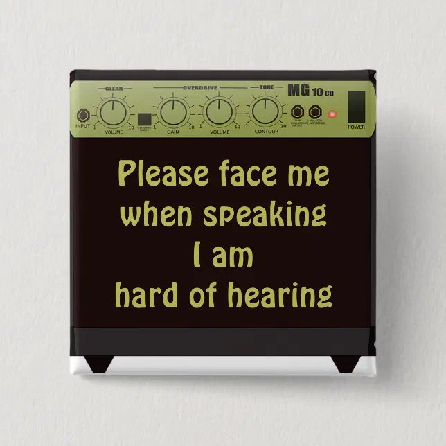 Please Face Me Amp Button | Zazzle