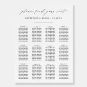 Please Find Your Seat Script Wedding Seating Chart Foam Board | Zazzle