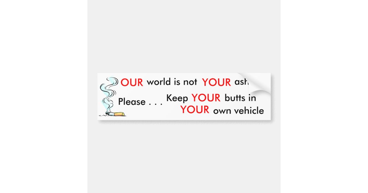 Please Help Keep Our Environment Clean... Bumper Sticker | Zazzle